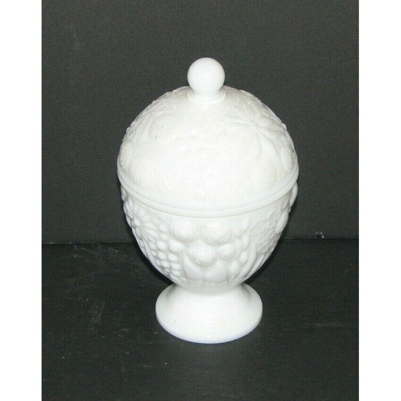 Avon | Dining | Vintage Avon Milk Glass Candy Dish With Lid | Poshmark